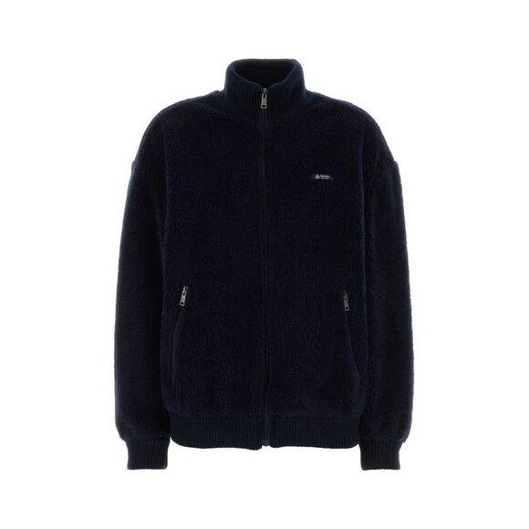 Prada | Jackets & Coats | Prada Women Dark Blue Pile Bomber Jacket ...